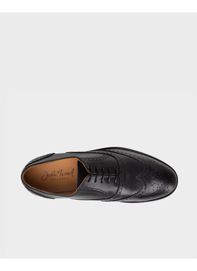 Zapatos Cordones Hombre Negro | Estilo Brogue | JOHN TWEED