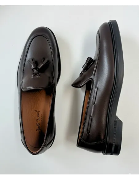 Sapato Mocassin Berloque Castanho| JOHN TWEED TAILORED