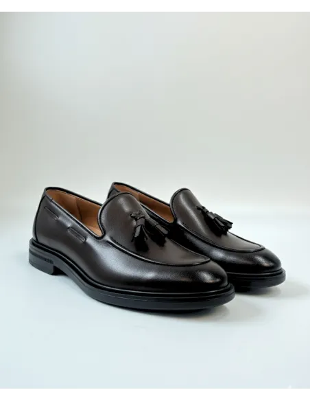 Sapato Mocassin Berloque Castanho| JOHN TWEED TAILORED